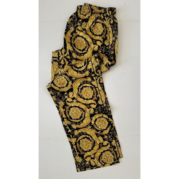 Versace | Pants & Jumpsuits | Versace Baroque Print Silk Pajama Pants ...